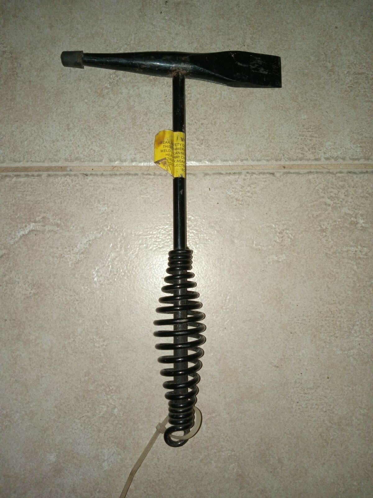 500g WELDING SLAG & CHIPPING HAMMER w/ COILED SPRING HANDLE HAND TOOL ...