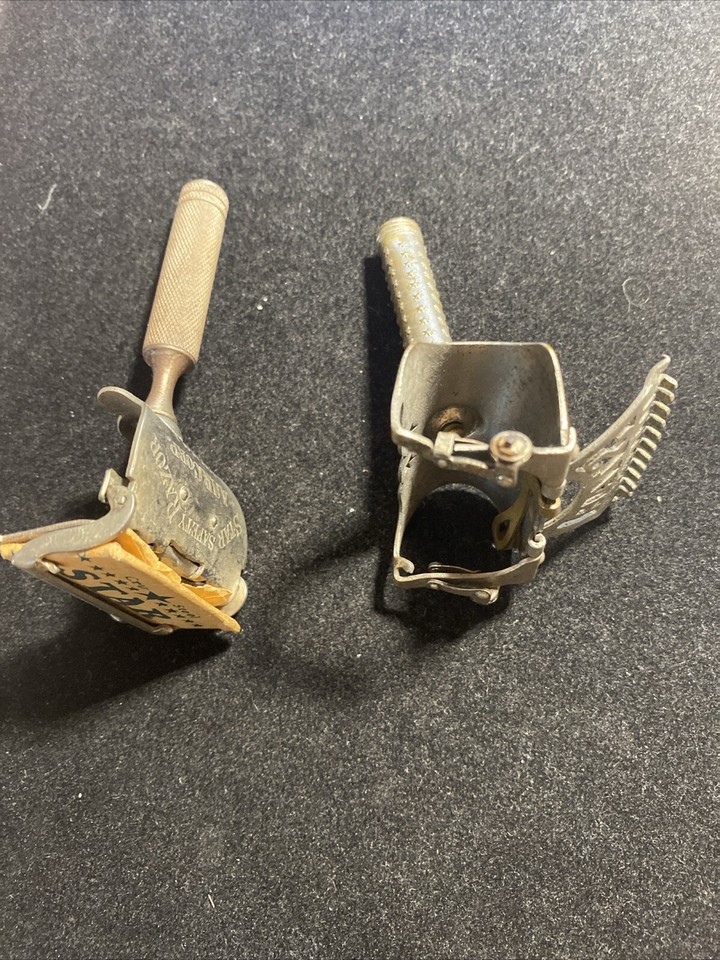 2PC LOT Antique Kampfe Bros. EARLY 1900s Star Razor /STAR RAZOR A.S.R ...