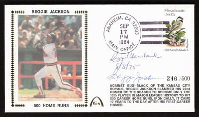 Reggie Jackson & Reggie Cleveland Signed Numbered 500 Home Runs Gateway ...