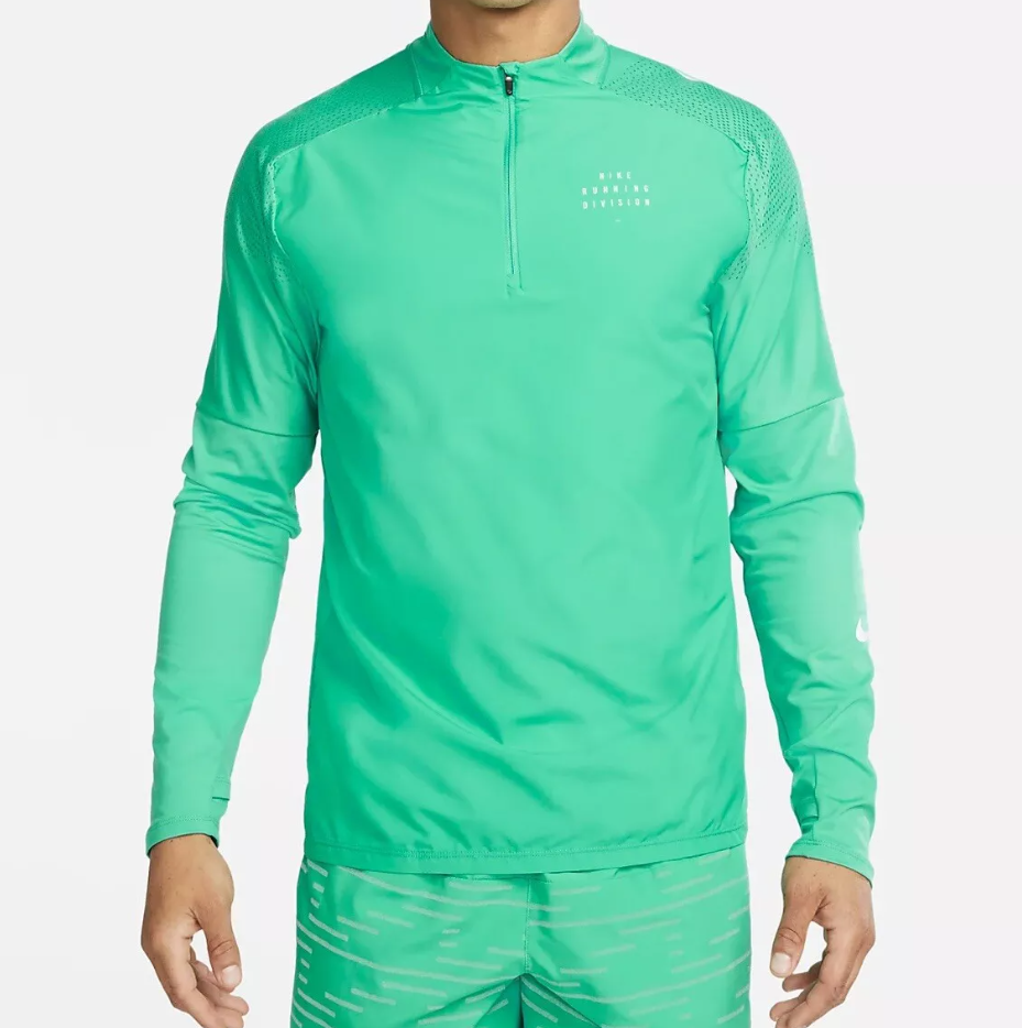 Nike Run Division Flash Element 1/2 Zip Running Top Green SZ XL Mens ...