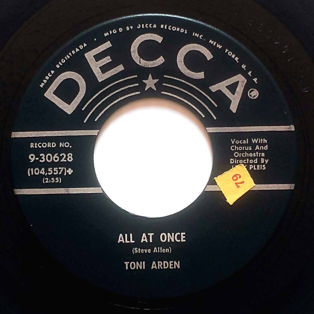 Toni Arden - Padre / All At Once [7" 45 rpm Single] Decca 9-30628 | eBay