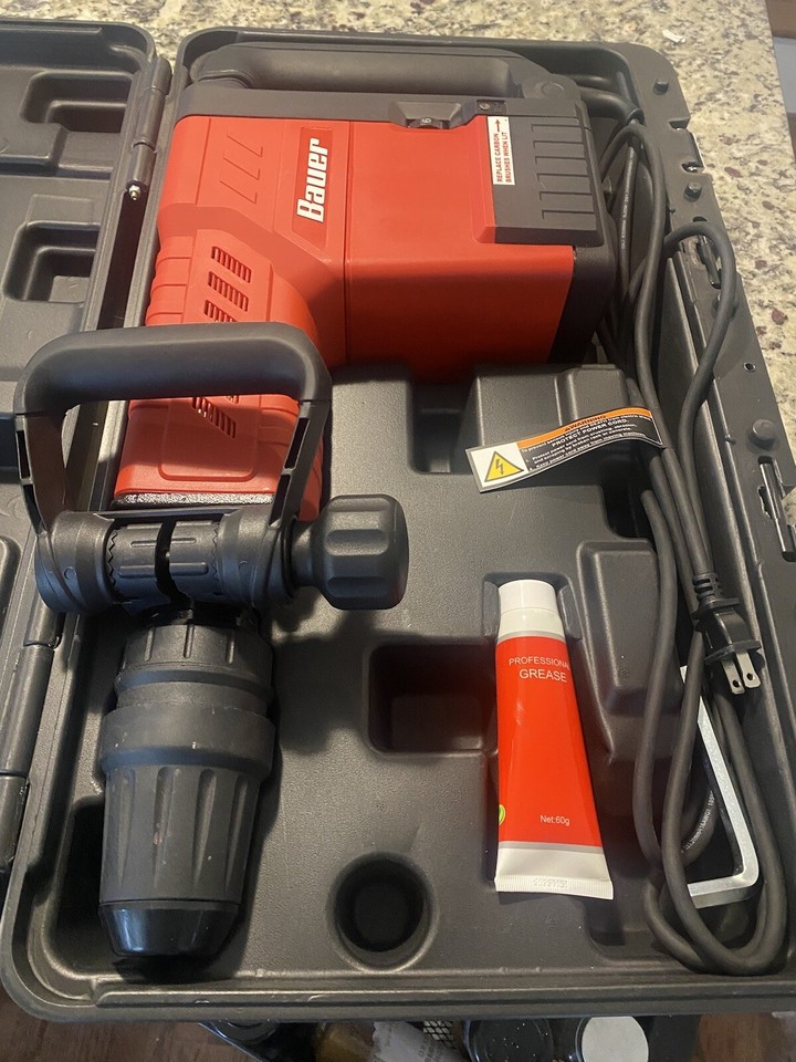 Bauer 1631E-B 12.5A SDS Max Type Pro Demolition Hammer Kit 792363634403 ...