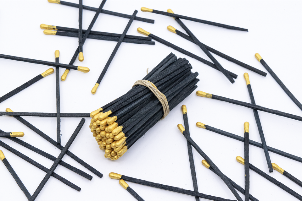 4" Inch Small Wooden Matchsticks for Home Decor Wedding Favors - Gold ...