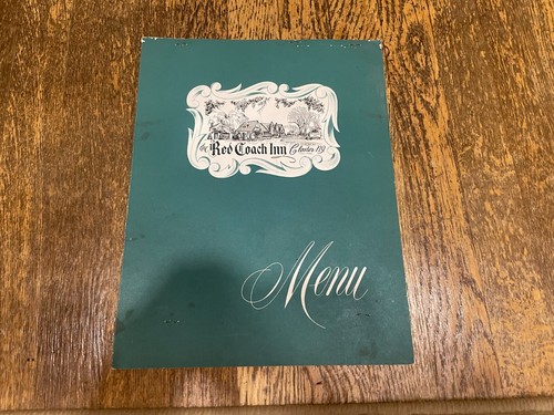 Red Coach Inn Restaurant Menu Closter NJ New Jersey Bergen County 1960 ...