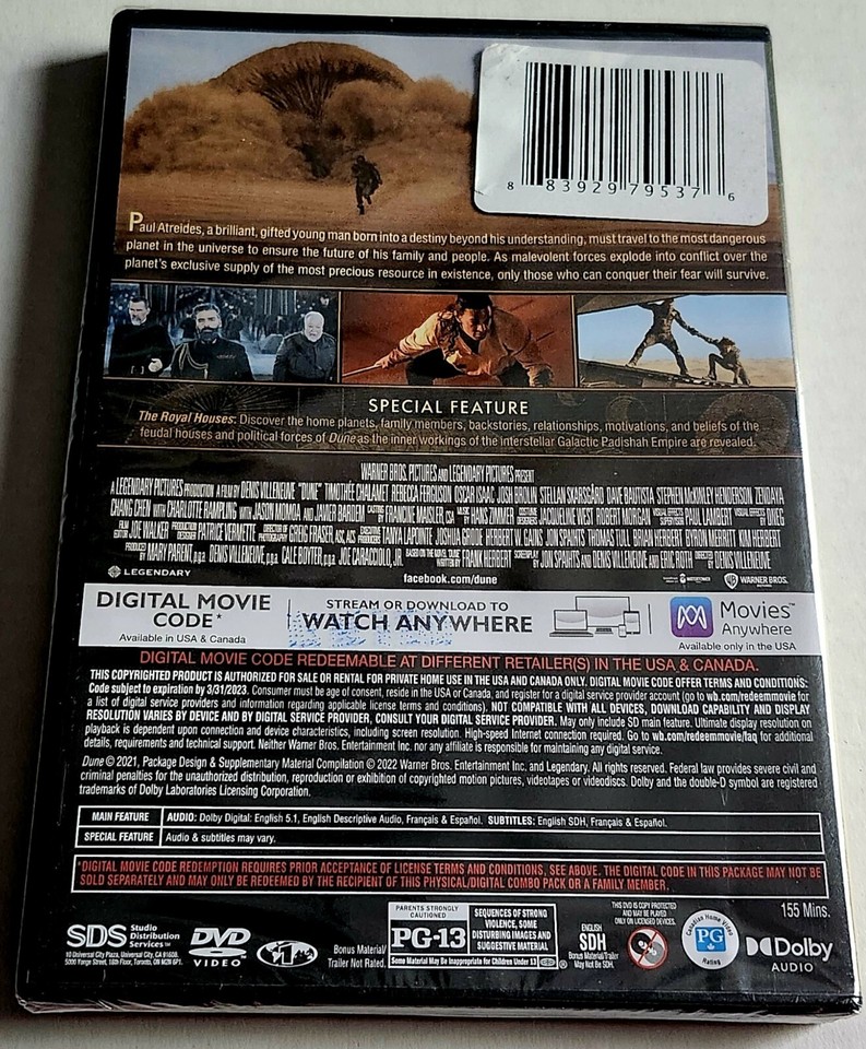 Dune (DVD, 2021) 883929701698 | eBay