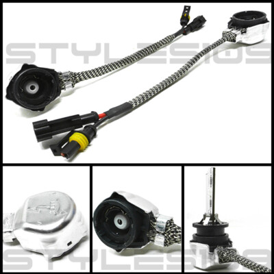 Metal D2S D2R D2C HID Xenon Bulb Adapters Wire Harness Connector Cable ...