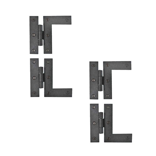 Wrought Iron Cabinet Hinges - Black - Left and Right - Colonial Style ...