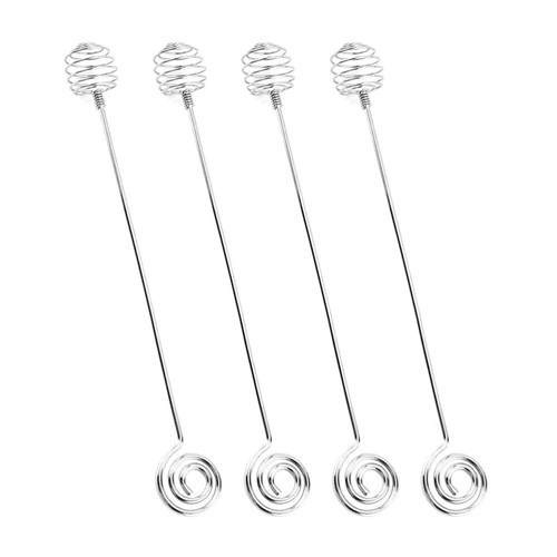 4 Pcs Stainless Steel Spoon Mixing Stir Spoons for Cocktails Honey ...