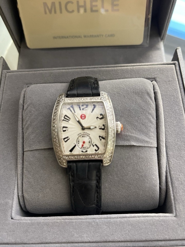 Michele- Mini Urban Diamond Ladies Wristwatch 71-2701 Stainless Quartz ...