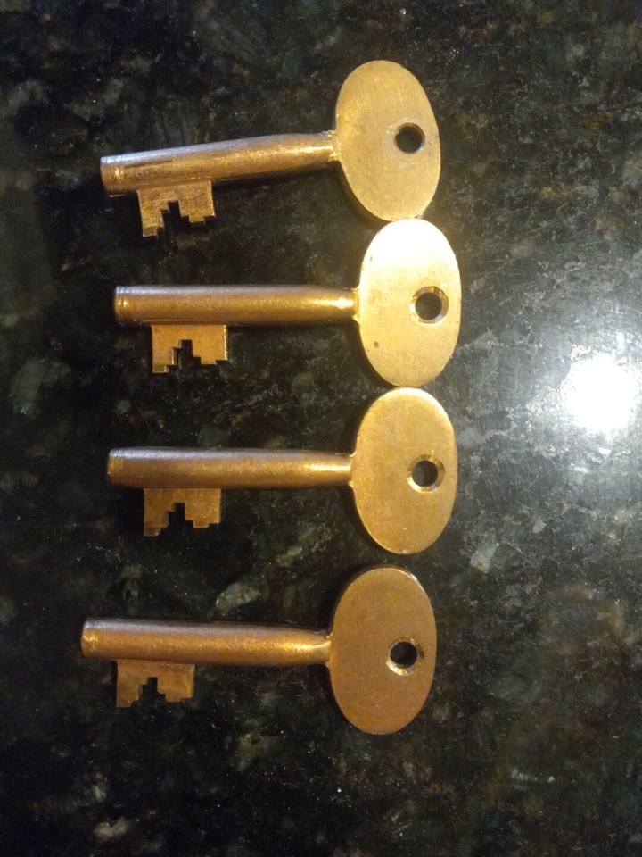 One vintage old Gamewell Police Call Box Fire Alarm Solid Shaft Brass ...