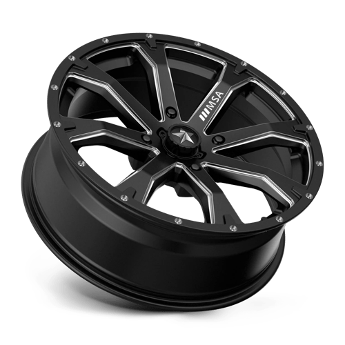 MSA Bounty M42 Black Milled UTV / ATV Wheels, 18x7, 4x156, 10 mm/4+3 ...