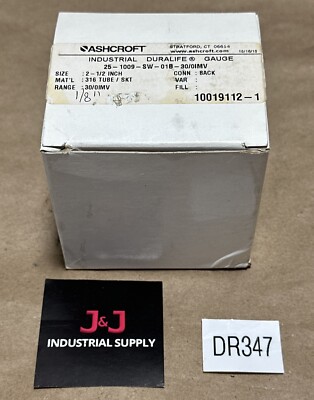 NEW OPEN BOX- Ashcroft 25-1009-SW-01B-30/0IMV 2-1/2" || FAST SHIPPED ...