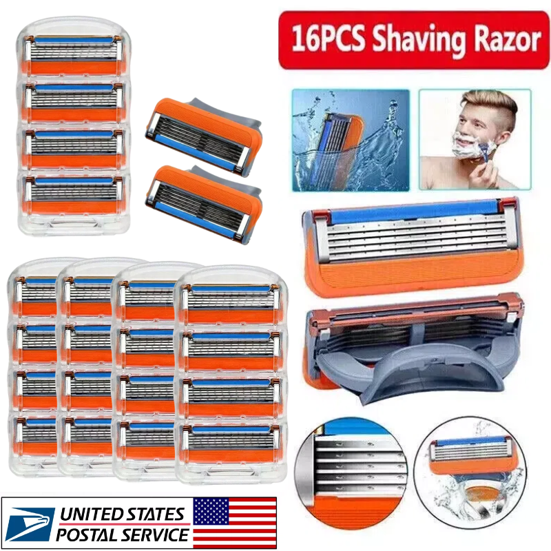 16Pcs Replacements 5Layer Men' For GiIIette Fusion Proglide Power Razor ...