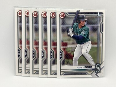 Harry Ford 2021 Bowman Draft 1st Prospect LOT (6) BD-1 Seattle Mariners ...