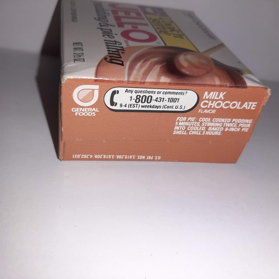 Jell-O Pudding Milk Chocolate Cook 'n Serve Sealed Box Vintage 80s | eBay