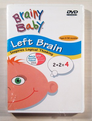 NEW! ~ Brainy Baby Left Brain (DVD, 2003) NEW 45 MINUTE VERSION; for 6 ...