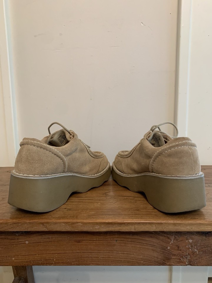 Vtg Y2k Chunky Platform Suede Lace Up 6 Ellemenno Mudd Candies Shoes ...