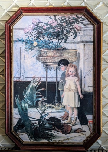 Belgian Artist Born Jan Verhas, Oil Painting Print, Broken Flower Pot ...