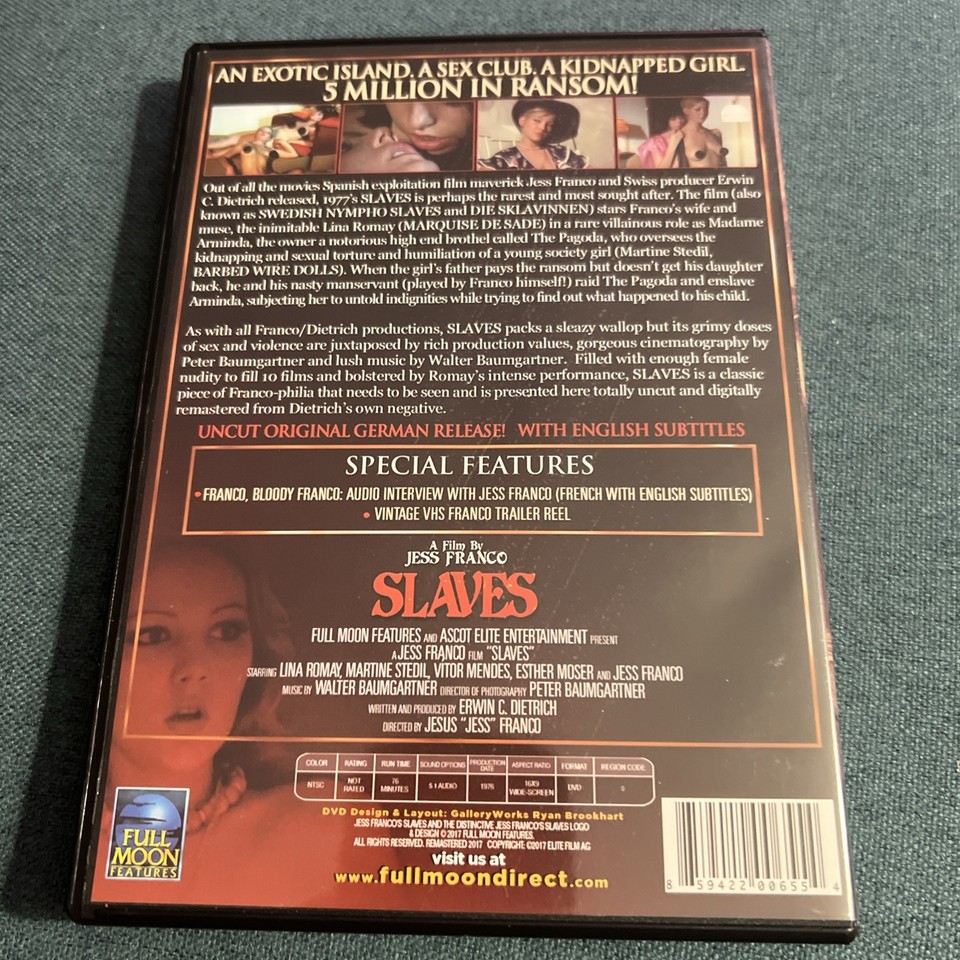 Slaves dvd 1976 rare Jess Franco film region Free Lina Romay Full moon ...
