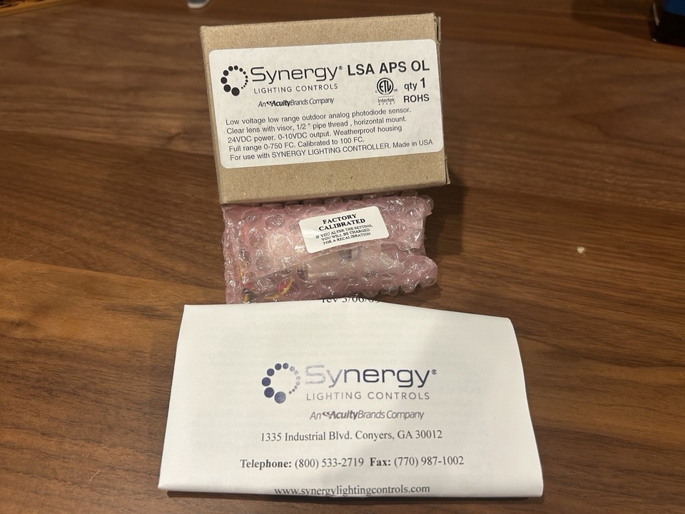 ACUITY SYNERGY LSA APS OL ANALOG PHOTODIODE SENSOR LOW RANGE VOLTAGE ...