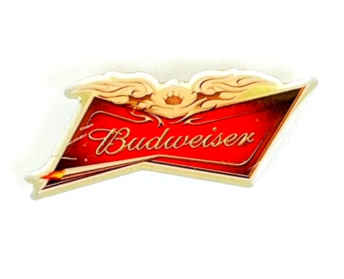 Vtg Budweiser Bowtie Beer Motorcycle Pipe Flames Collectible Silver ...