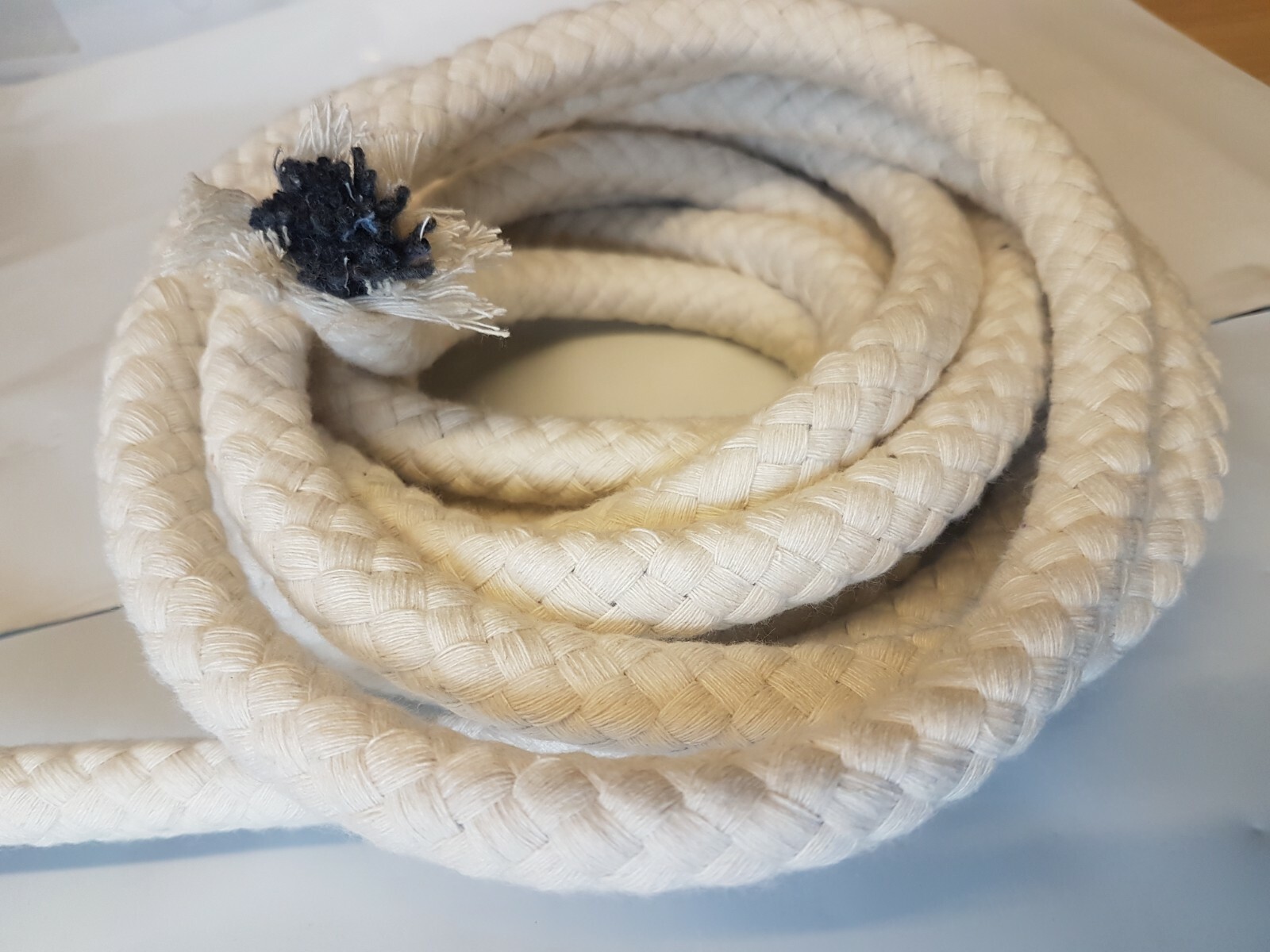 12mm Half inch Rope 100% Cotton Braided all Size Roll 30 MTR Ecru | eBay