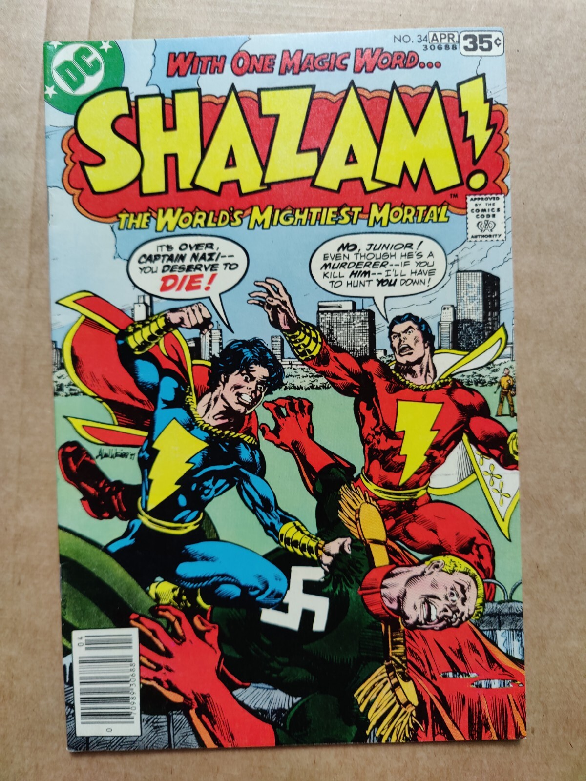 SHAZAM! 34 Origin 1st Modern Appearance of Captain Nazi FN/VF 1978 DC ...