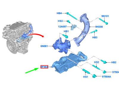 FORD KUGA MK3 EGR Cooler 2311066 KV6Q-9U443-BB NEW GENUINE | eBay