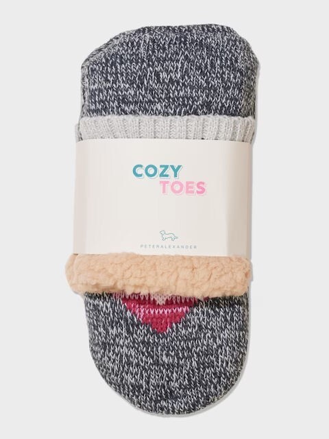 Peter Alexander Knit Chevron Alpine Mountain socks M - L 8 - 9 suede ...