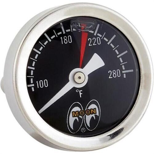 MOONeyes Direct fit TEMPERATURE GAUGE Liquid Filled DRAG RACING Hot Rod ...