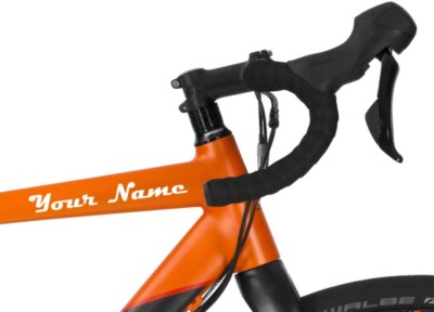 2 x Personalised Name Bike Frame Vinyl Stickers Cycle Bicycle Frame ...
