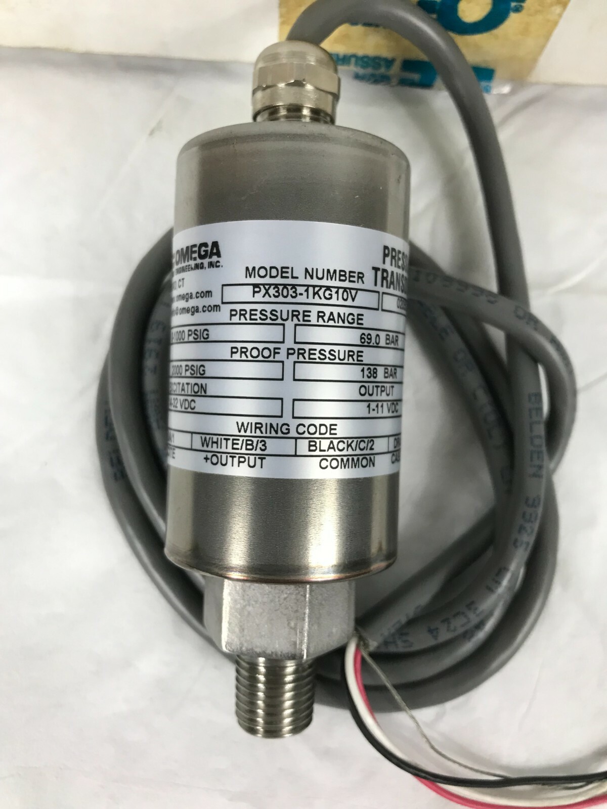 OMEGA PX303-1KG10V PRESSURE TRANSDUCER 0-1000 psi output 1-11 VDC | eBay