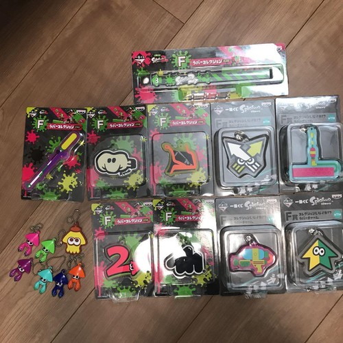 Splatoon Goods Lot of set Rubber Strap Charm Ichiban Kuji Capsule Toy ...