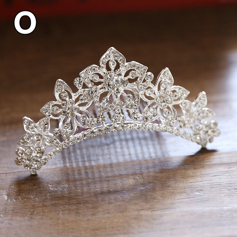 Womens Pearl Crown With Comb Princess Rhinestone Tiara Wedding Headband ...