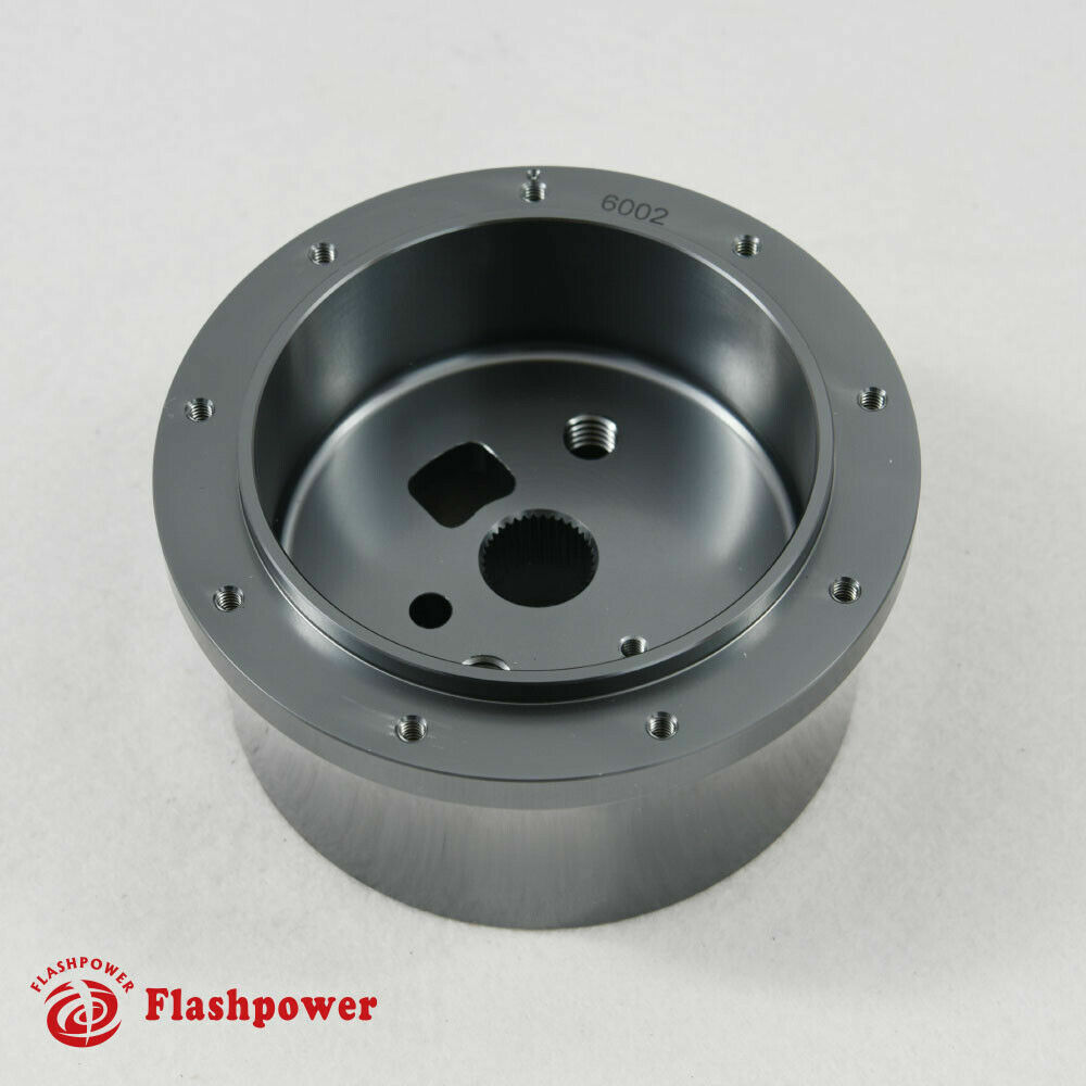 Flashpower Steering Wheel Adapter 9 Bolt Billet Gun Metal For GM Chevy ...