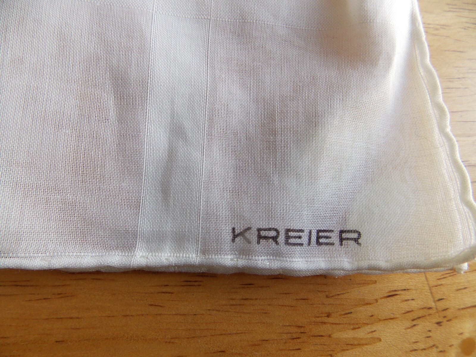 Vintage Kreier Long Stem Red Roses Handkerchief Hankie With Label