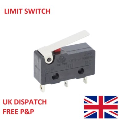 Micro Switch 3 Pin NO/NC Mini Limit Switch 5A 250VAC KW11-3Z Lever ...