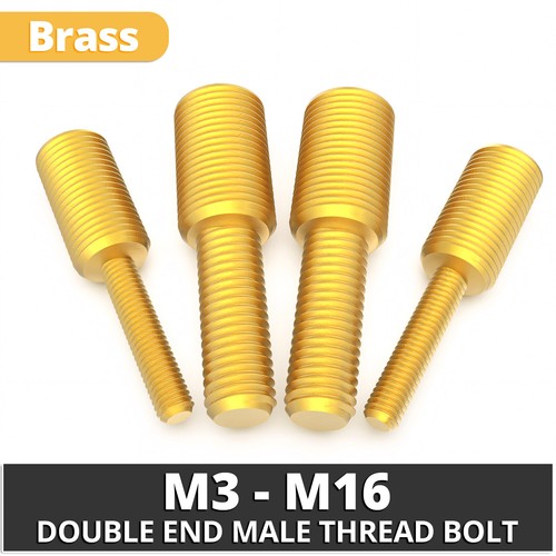 Double End Male Thread Bolt Screw Reducer Fitting Adapter Brass M3 M4 ...