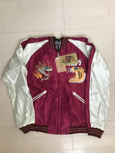 KISS & Tailor Toyo Collab Sukajan Size M Wine Black Reversible Souvenir ...