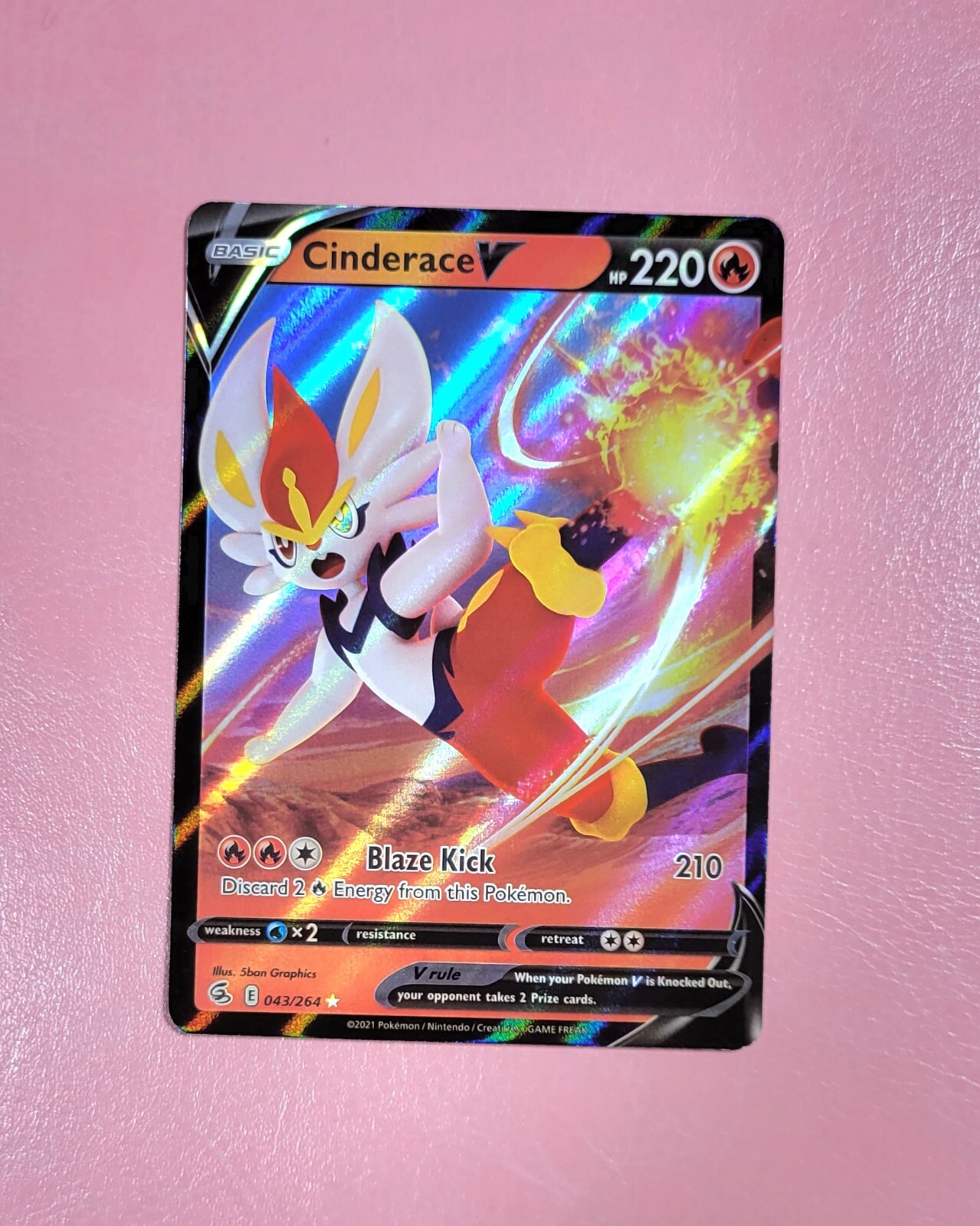 Pokémon TCG Cinderace V Fusion Strike 043/264 Holo Ultra Rare | eBay