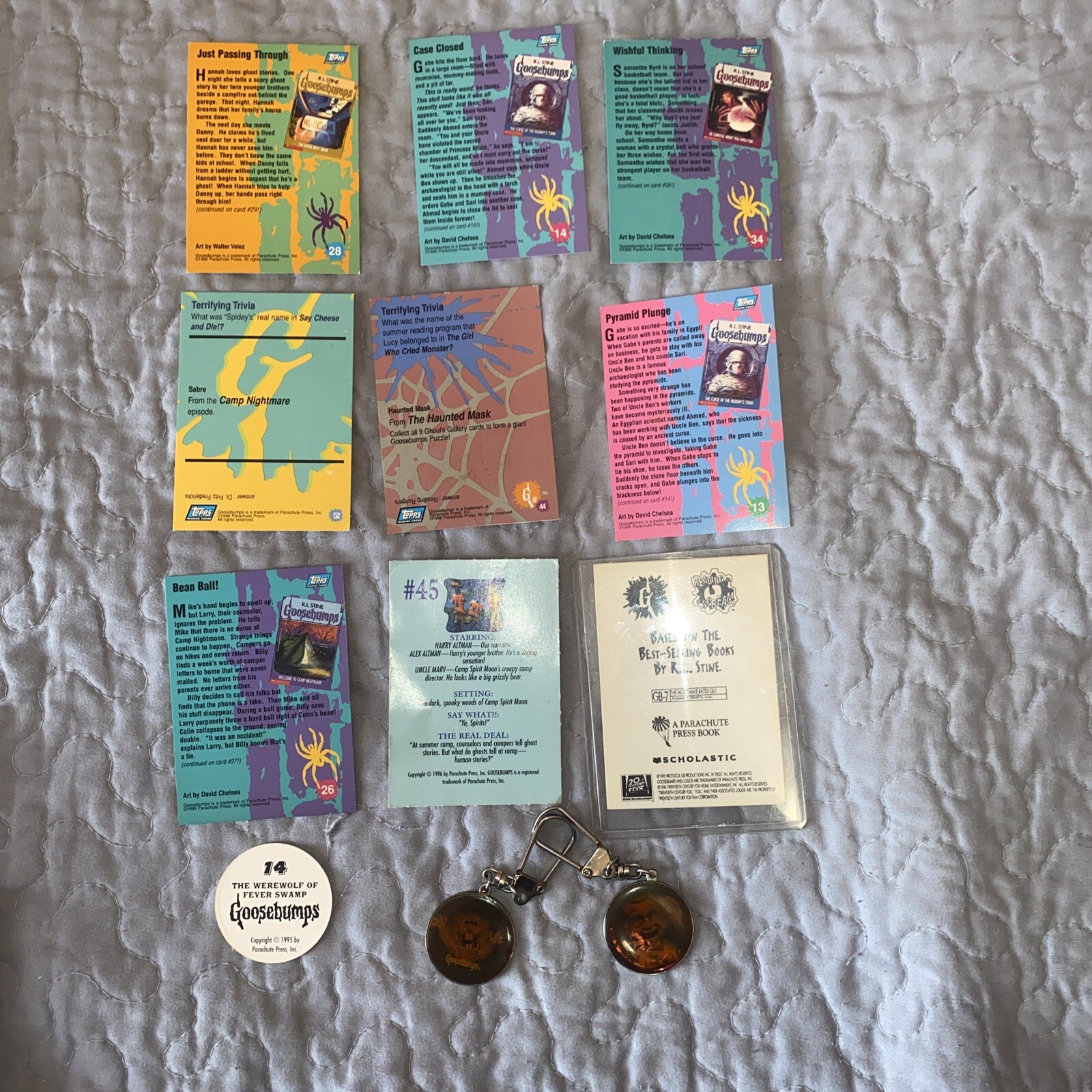 Goosebumps Trading Card’s Keychains Vintage Rare Hologram Perfect ...