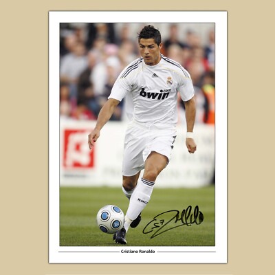 CRISTIANO RONALDO Real Madrid (28) Signed Reproduction Autograph Photo ...