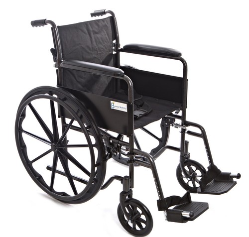 Breeze Mobility Self Propelled Folding Steel Wheelchair Half Back & Seat Belt | eBay UK
