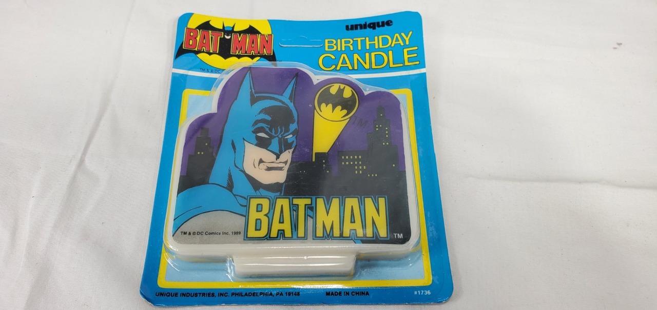 Vintage 1989 DC Comics Batman Birthday Candle Large Cake Topper NEW in ...