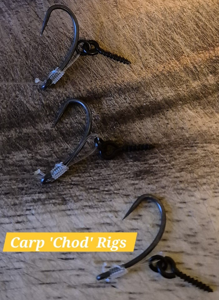 3 Carp Fishing Helicopter/Chod Rigs With Gardner Tungsten Rig Tubing ...