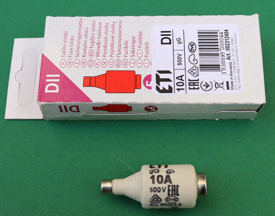 5x Sicherungen Sicherungseinsätze DIAZED DII DIII Schmelzsicherung ...