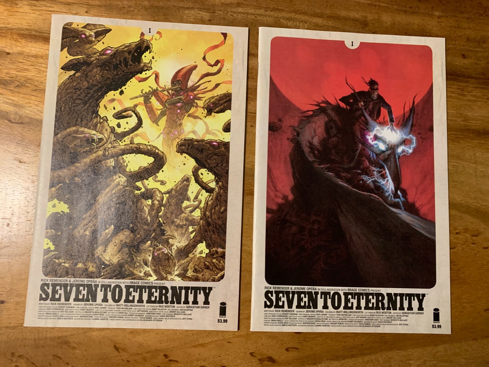 SEVEN TO ETERNITY 1 (3 CVRS) 2 - 13, AVG GRADE NM+ 9.6, 1ST PRINTS *RA ...