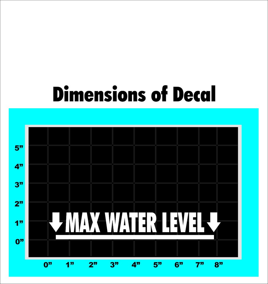 Sticker Connection | Max Water Level | Bumper Sticker Decal for Car ...