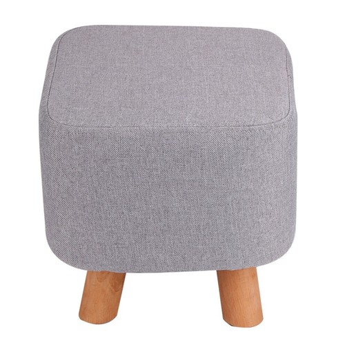 Small Wooden Footstool Footrest Pouffe Foot Stool Padded Ottoman Seat ...
