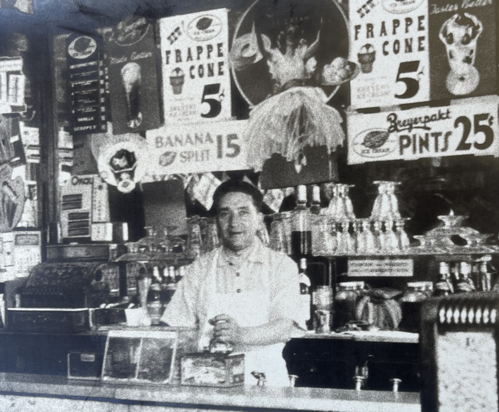 Jewish An old Black & White photograph Candy Store EISENBERG BRONX New ...